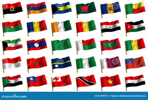 Collage From Flags Of The Different Countries Stock Illustration Illustration Of Morocco