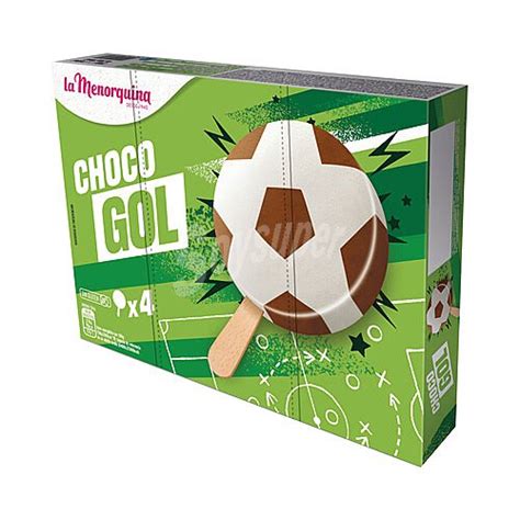 La Menorquina La Menorquina Polo De Nata Y Chocolate Chocogol Con Forma De Pelota 4 X 90 Ml