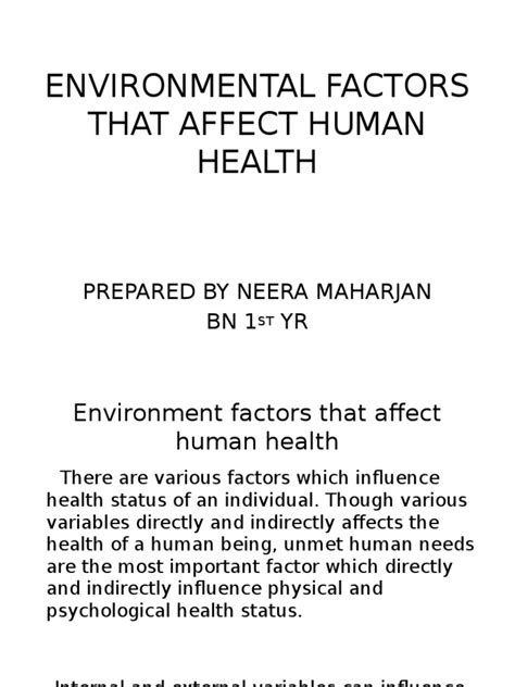 Environmental Factors Influencing Health Pdf Reinforcement