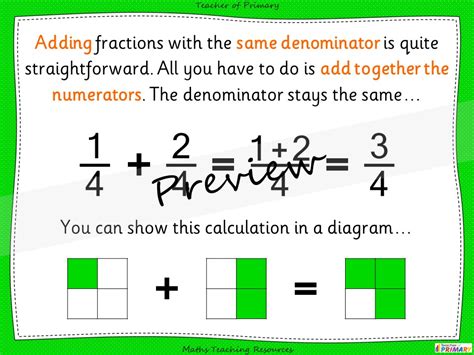 Adding And Subtracting Fractions Year Teaching Resources