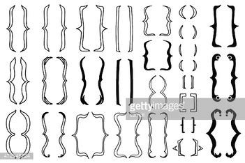Bracket Set Design Stock Vector Royalty Free FreeImages