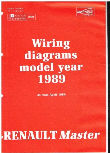 Renault Master Mk1 Van Original 1997 Factory Wiring Diagrams Manual £32