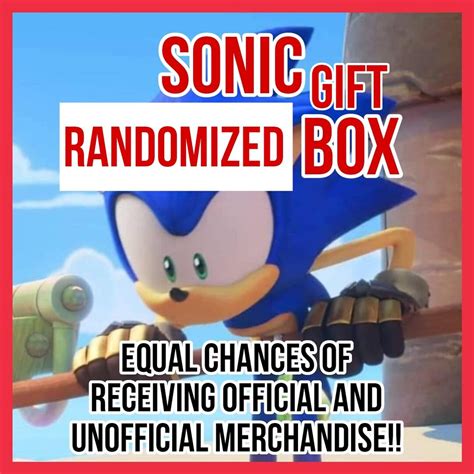 Sonic The Hedgehog T Box Min 5 Items Etsy