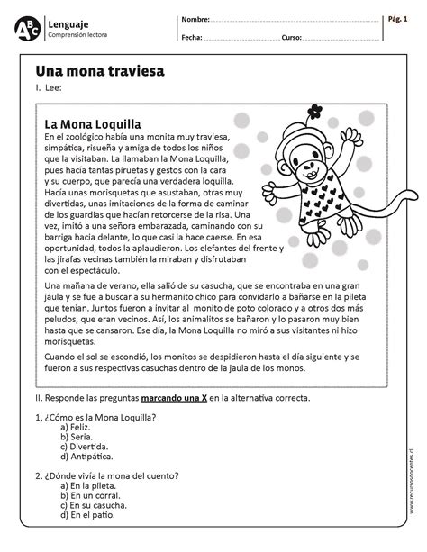 50 Ejercicios De ComprensiÓn Lectora Para Primaria Y Primer Grado