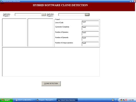 Figure1 Visual User Interface For Clone Detection The Following