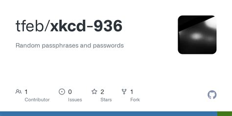 Github Tfebxkcd 936 Random Passphrases And Passwords