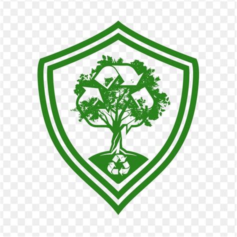 Premium Psd Green Shield With A Tree Inside And A Symbol Of A Tree On