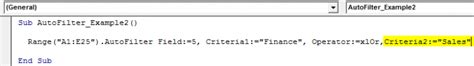 Vba Autofilter How To Use Vba Autofilter Criteria To Filter Data