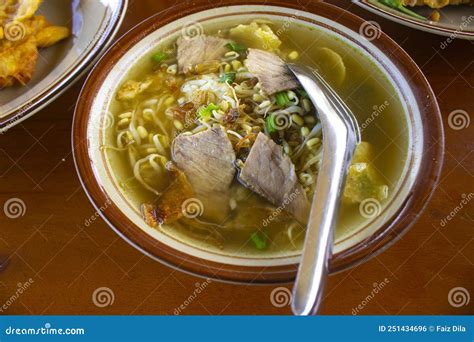 Se`i Sapi Or Beef Sei Is Indonesia Traditional Smoked Beef Served With Boiled Cassava Leaves