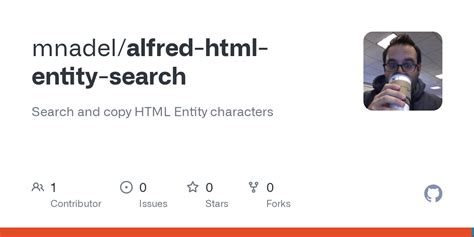 Github Mnadelalfred Html Entity Search Search And Copy Html Entity Characters