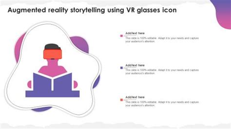 augmented reality storytelling using vr glasses icon ppt powerpoint ppt