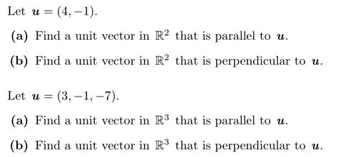 Solved Let U A Find A Unit Vector In R That Is Chegg
