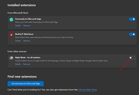 Disable Extensions In Microsoft Edge In Windows 10