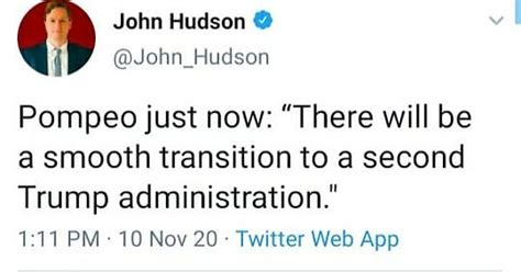 Secretary Of State Michael Pompeo Refusing To Accept The Results Of The