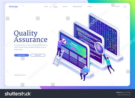 Vector Banner Software Qa Quality Assurance Stock Vector Royalty Free