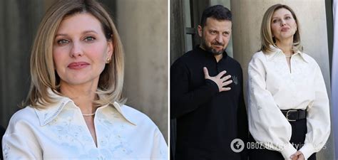 Олена Зеленська одягла на зустріч із Бріжит Макрон ексклюзивну вишиванку з тризубом Фото Oboz Ua