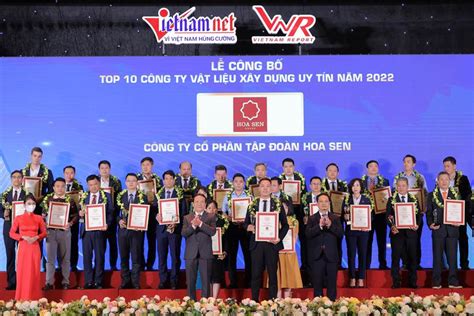 Tập đoàn Hoa sen được vinh danh Top Công ty Vật liệu Xây dựng Uy tín Năm