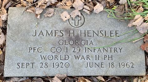 James H Henslee 1920 1962 Find A Grave Memorial