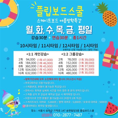 플립스케이트보드스쿨 실내 스케이트보드강습 여름방학특강 성인가능 네이버 블로그