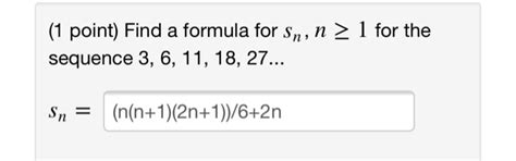 Solved Point Find A Formula For Sn S Chegg Com