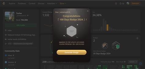 tushar tanish on linkedin leetcode coding 100daysofcode