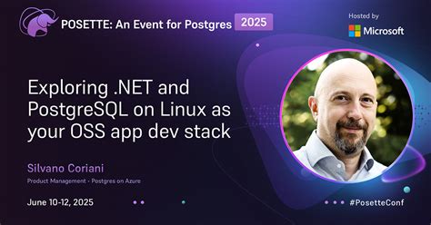 Speaker Silvano Coriani Posette An Event For Postgres 2025 Posette