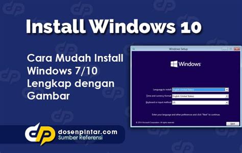 Cara Install Windows 10 Pc Laptop Dengan Flashdisk