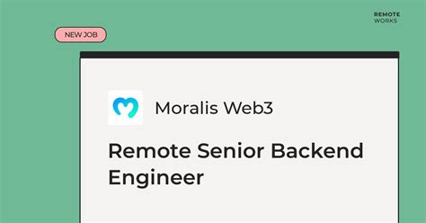 Remote Works On Linkedin Remote Senior Backend Engineer Moralis Web3