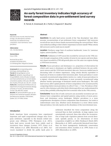 Pdf An Early Forest Inventory Indicates High Accuracy Of Forest Composition Data In Pre