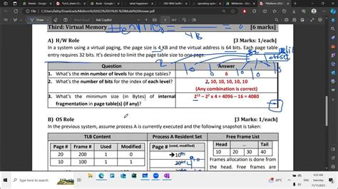 Os Midterm Revision Part 4 Solving Midterm Exam Youtube