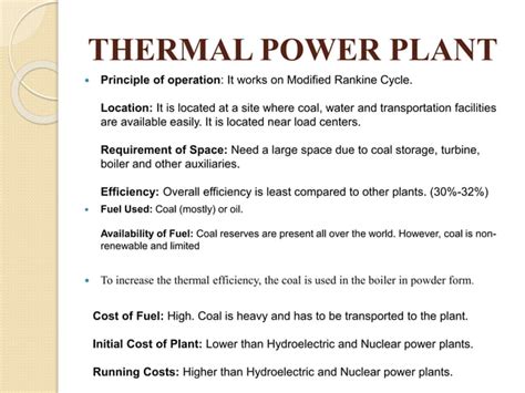 Efficiency Of Various Power Plants PPTX