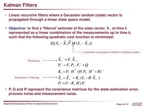 ppt sequential state space filters for speech enhancement powerpoint