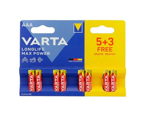 Varta Longlife Max Power Aaa Mikró Elem Lr03 Bl53 4703