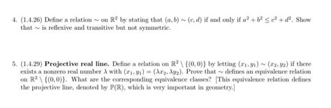 solved 4 1 4 26 define a relation sim on