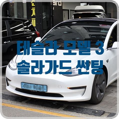 남양주 의정부 썬팅 테슬라 모델 3 전기차 솔라가드 차콜 틴팅 네이버 블로그