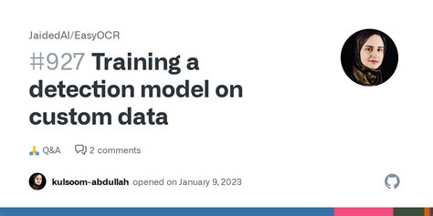 Training A Detection Model On Custom Data · Jaidedai Easyocr · Discussion 927 · Github