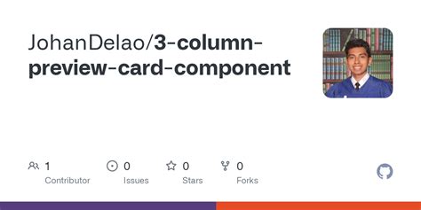 Github Johandelao3 Column Preview Card Component