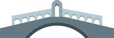 Brick Arch Bridge Iconflat Style Landmark Monument Urban Vector Landmark Monument Urban Png