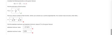 Solved Consider The Following Function On The Given