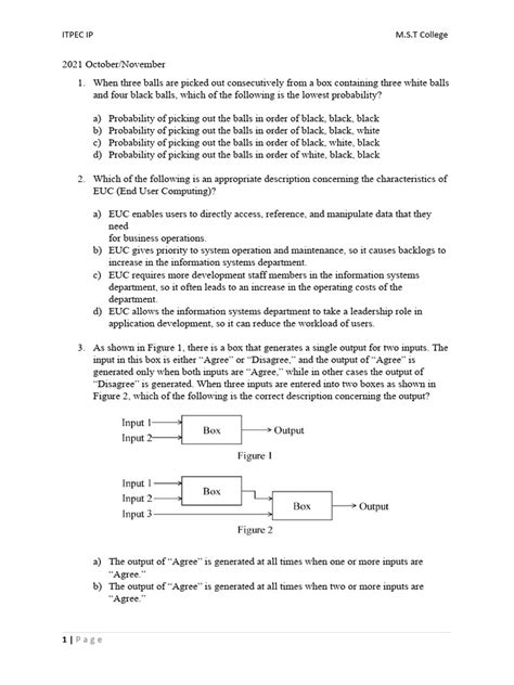 Itpec Ip 2021 October Pdf Teaching Methods And Materials Computers