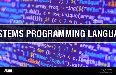 Systems Programming Language With Binary Code Digital Technology