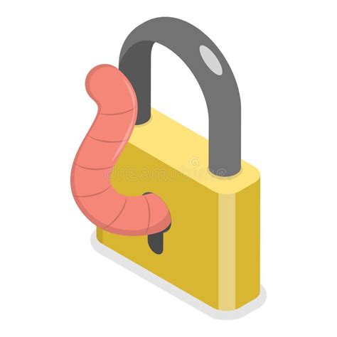 3d Isometric Flat Vector Set Of Hacker Icons Item 7 Stock Vector