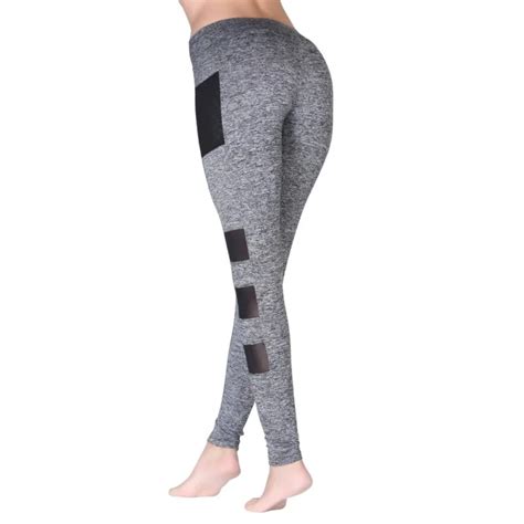 Low Waist Leggings Women Workout Fitness Gray Black Fashion Activewear Bodybuilding Leggings In