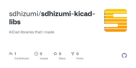 GitHub Sdhizumi Sdhizumi Kicad Libs KiCad Libraries That I Made