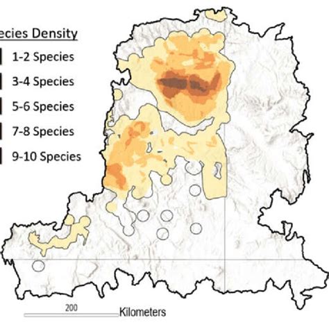 Species Distribution Modeling Output Density Classifications Derived