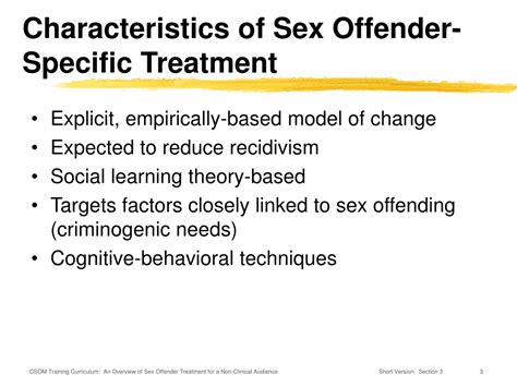 Ppt Elements Of Sex Offender Specific Treatment Learning Objectives Powerpoint Presentation