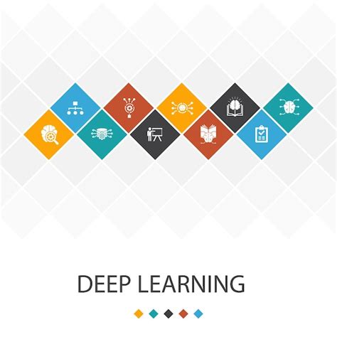 premium vector deep learning trendy ui template infographics