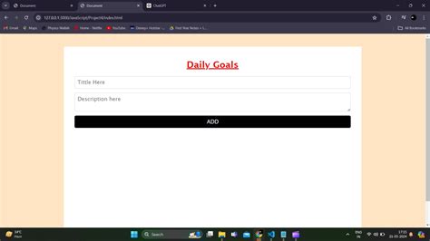 My Project On Daily Goals App Krishna Balram Gujrati Posted On The Topic Linkedin