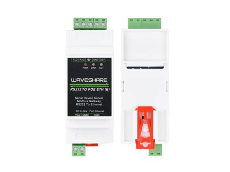 Electronikz Rs232 To Poe Ethernet Converter Module Industrial Rail Mount Rs232 Serial Server