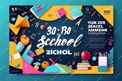 Premium Photo Back To School 2030 School Admission Banner Social